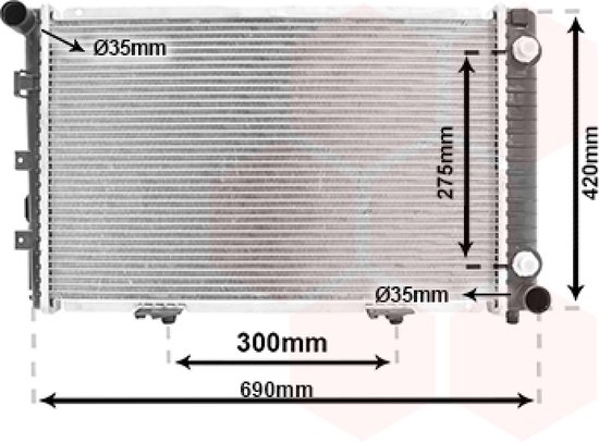 RADIATOR VOOR MERCEDES BENZ 190 W201 1982-1993 2015002003 | bol
