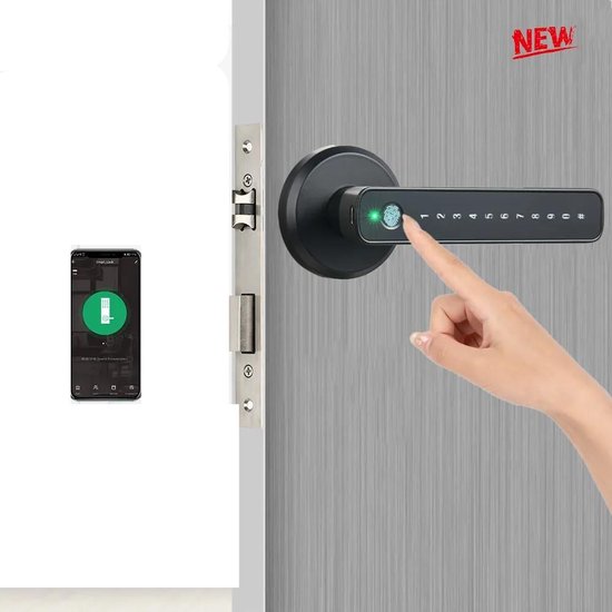 QProductz Slim Deurslot - Smart Lock met Digitale Vingerafdruk ...