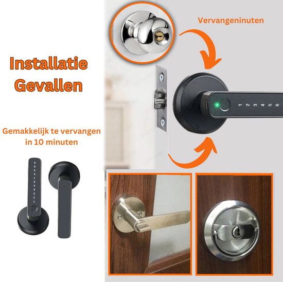 QProductz Slim Deurslot - Smart Lock met Digitale Vingerafdruk ...