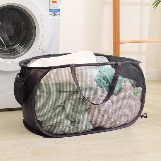Pop-up wasmand, opvouwbare wasmand, 2 stuks (36 x 36 x 58 cm), wasmand ...