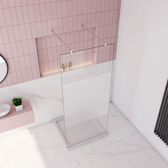 Inloopdouche 137,7x200cm,8mm NANO EasyClean veiligheidsglas matglas, 70 ...