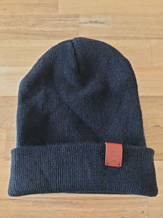 Muts zwart - lederen label | bol