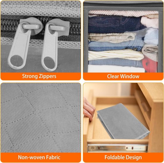 Kleding Opbergdozen Doos met Deksel, 3 Pcs Onder Het Bed Kleding ...
