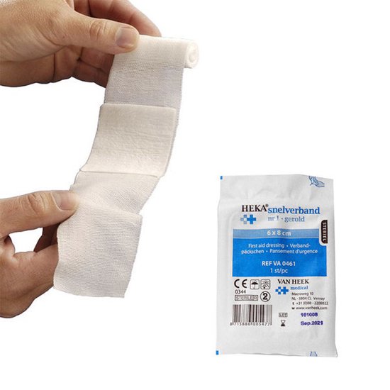 Heka snelverband gerold model nr. 1 – 6 x 8 cm - 15 stuks | bol