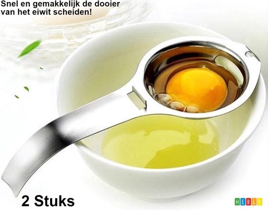 2 Stuks Professionele Ei-scheider Keuken Voordeel - Splitsen van Eiwit ...