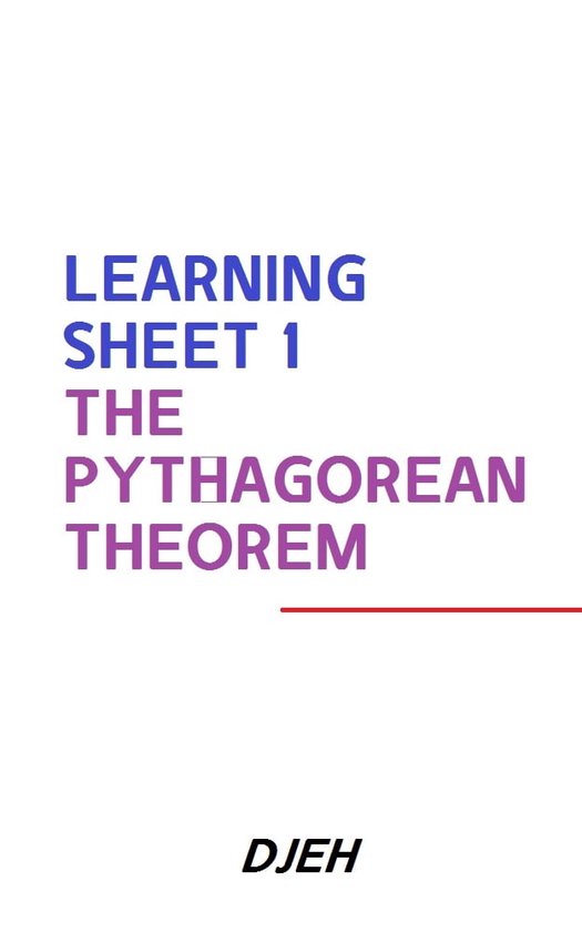 Learning Sheet 1 The Pythagorean Theorem (ebook), Djeh | 1230007395703 ...