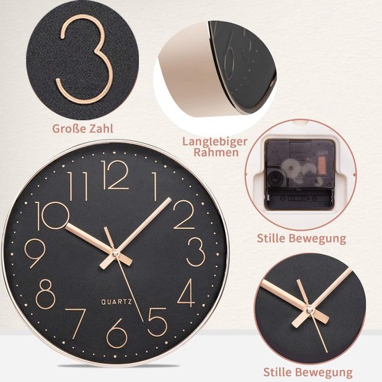Moderne wandklokken, moderne wandklokken, woonkamer, stil, niet tikkend ...