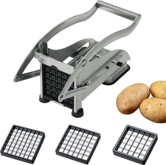 Pomfri-Perfect Frietsnijder, ook voor wortel- en fruitsticks, met drie ...