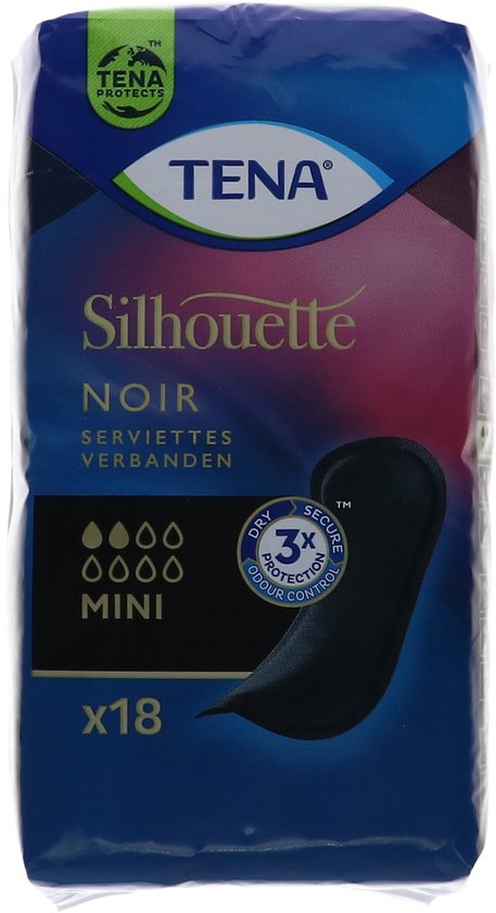 Voordeelverpakking 2 X TENA SILHOUETTE MINI NOIR PAD, 18st. (760373) | bol