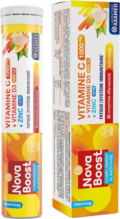 Nova Boost Vitamine C 1000 mg + Vitamine D3 1000 IE + Zink 10 mg 20 ...