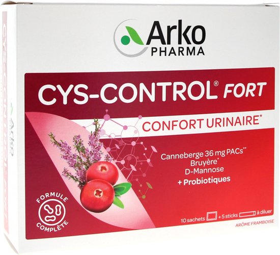 Arkopharma Cys-Control Fort 10 Zakjes + 5 Staafjes om te Verdunnen | bol