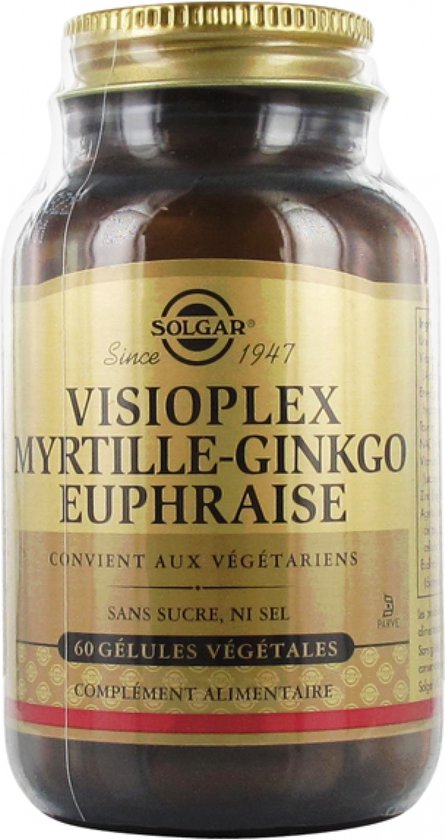 Solgar Visioplex Bosbes-Ginkgo Euphrasia 60 Plantaardige Capsules | bol