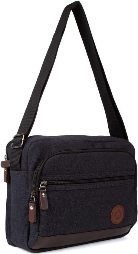 Schoudertas Heren & Dames - Canvas Messenger Bag - Crossbodytas Dames ...