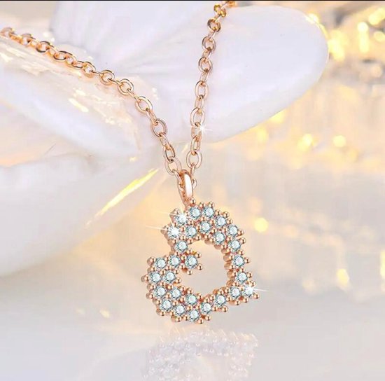 Haymer Sieraden Mateon Halsketting Met Hanger Voor Vrouwen Roze 42 cm ...