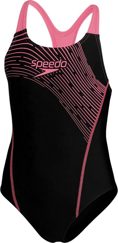 Speedo Eco Medley Logo Medalist badpak meisjes zwart dessin | bol