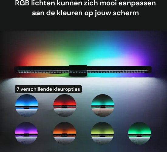 Monitor Lamp - Bureaulamp - RGB LED Strip - RGB Verlichting - USB Lamp ...