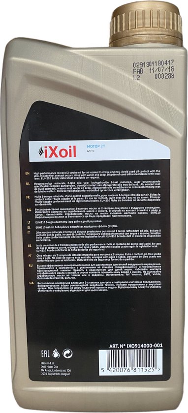 iXoil MINERALE 2-TAKT Motorolie (100% Belgisch product) | bol