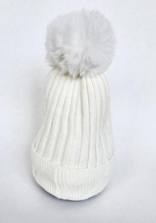 zaZa'z - Muts - Dames - Offwhite - Pompon | bol