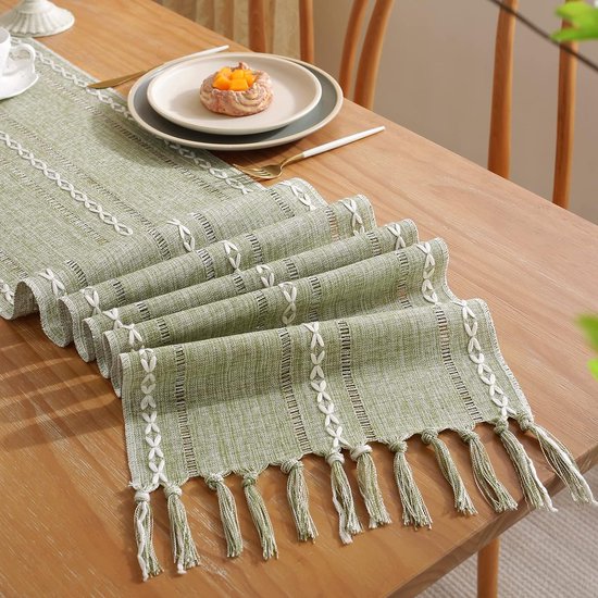 chemin de table de style champêtre, rustique, chemin de table décoratif ...