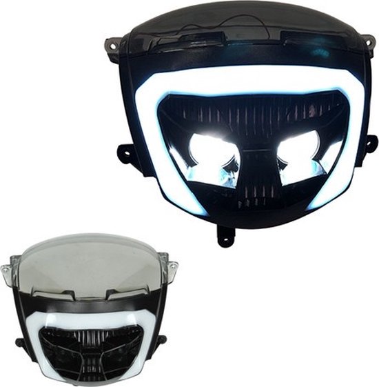 koplampunit + led lamp new style zip2000 zwart/smoke DMP | bol