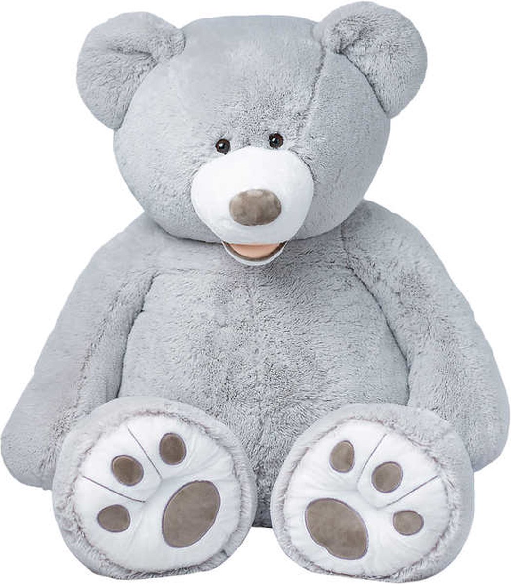 Mega grote reuze teddy knuffel beer 150 cm grijs | bol