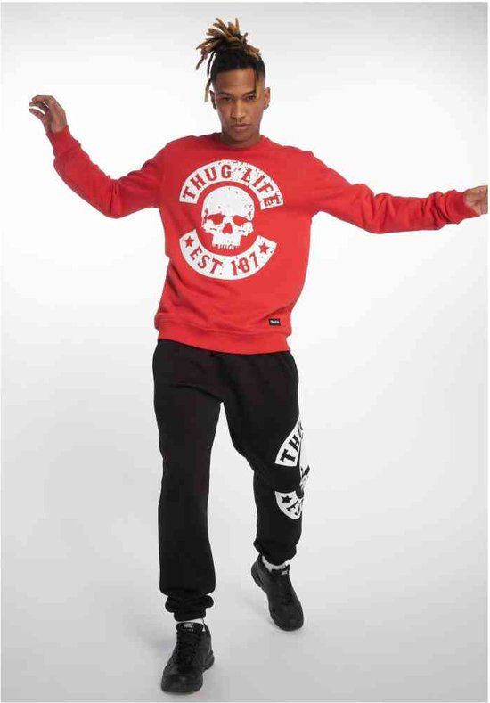 Thug Life - B.Camo Heren joggingbroek - 4XL - Zwart/Wit | bol