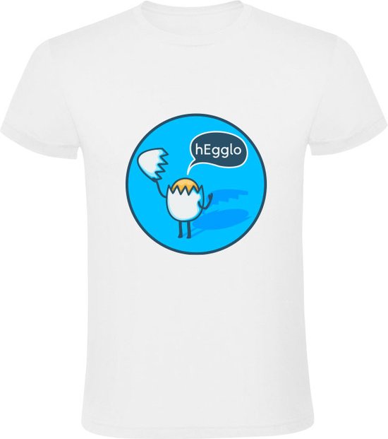 Hegglo Heren T-shirt - ei - hallo - hello - woordspeling - spelling ...