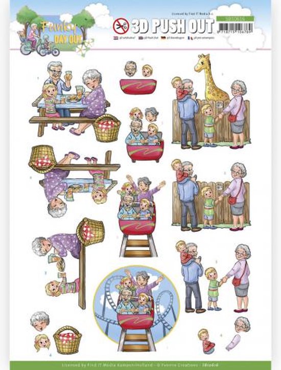 3D Push Out - Yvonne Creations - Funky Day Out - Zoo | bol