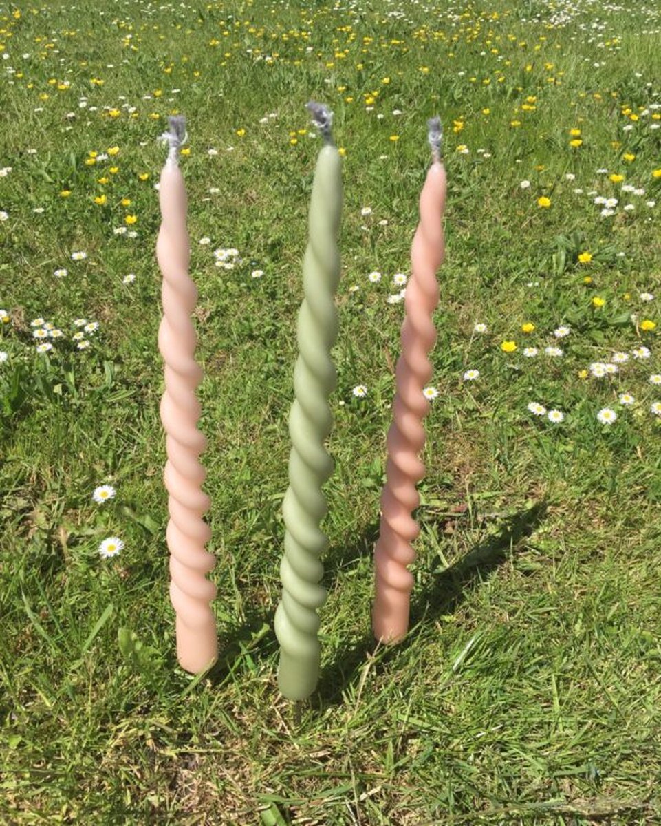 Tuinfakkel - fakkel kaars swirl brique - buitenkaars - Ø3,8x38 cm ...