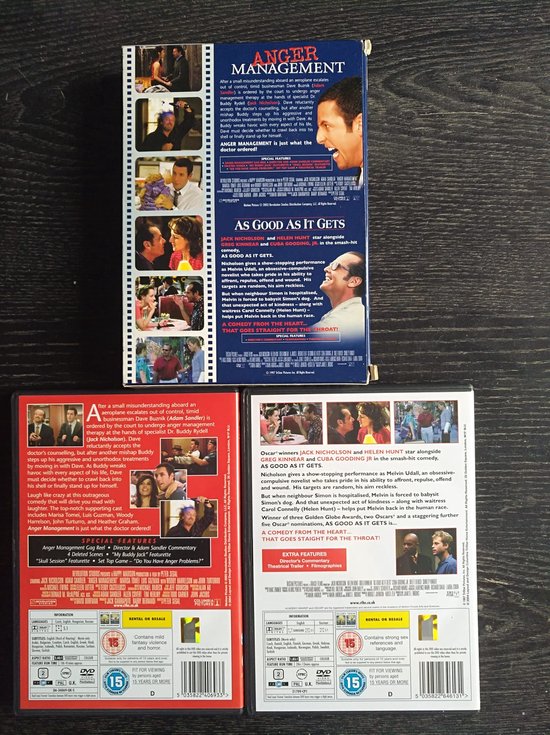 Anger Management/As Good As It Gets (2 disc) (Dvd), Adam Sandler ...
