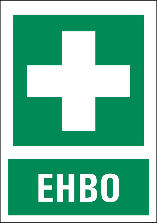 EHBO bord met tekst - kunststof 210 x 297 mm | bol