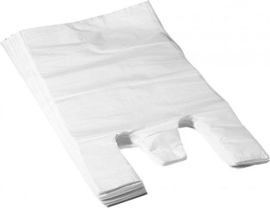 Hemdtasjes - Draagtas LDPE 27x48cm - Pak 500 stuks plastic tasjes met ...