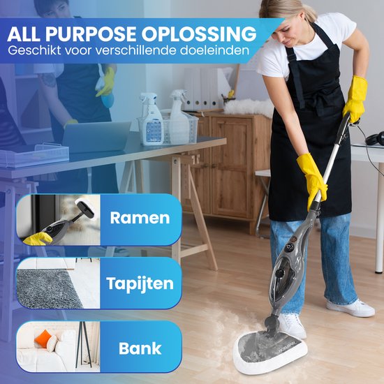 Multifunctionele 10-in-1 Stoomreiniger & Handstomer - Tapijtreiniger ...