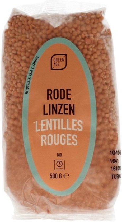 GreenAge Linzen Rood Bio 500 gr | bol