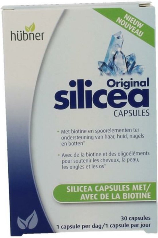 Hubner Silicea Capsules - Voor haar, huid, nagels en botten - 420mg ...