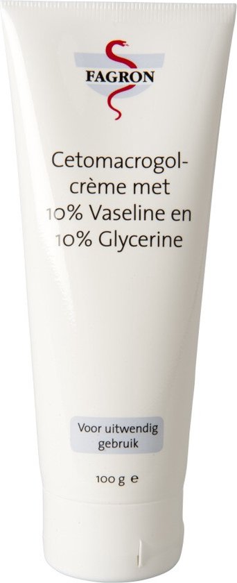 Fagron Cetomacrogol Crème 10% Vaseline & Glycerine - 100 gr | bol