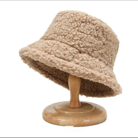 Teddy Bucket Hat Beige - Vissershoed - Fluffy - Furry - Teddy Cap - Pet ...