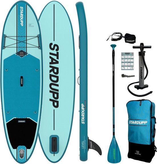 Stardupp Level SUP - Opblaasbaar SUP Board – 300x81cm - 150 kg- Blauw | bol
