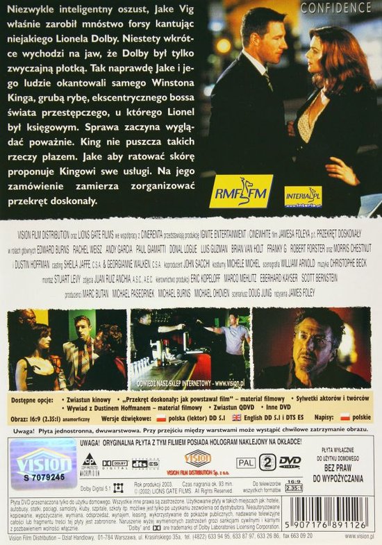 Confidence [DVD] (Dvd), Edward Burns | Dvd's | bol