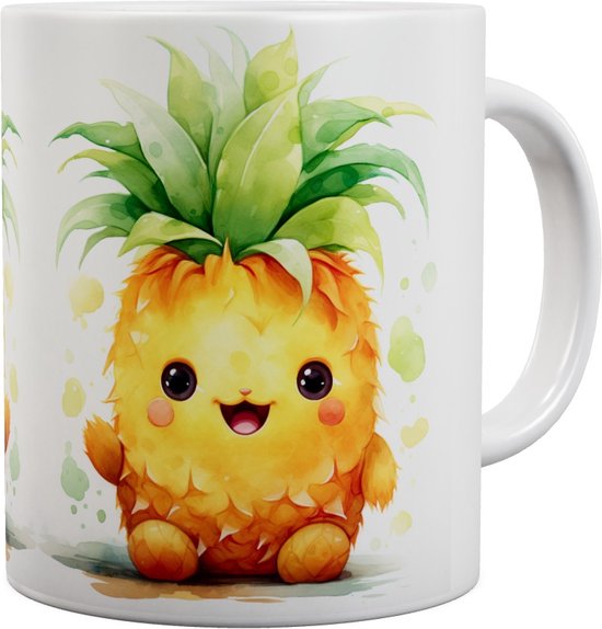 Fruit Monster Ananas - Sitting Pineapple - Mok 440 ml | bol