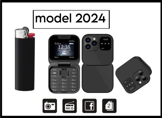 Kleine Opvouwbare Mobiele Telefoon GSM Facebook Fm Radio Mini Flip ...