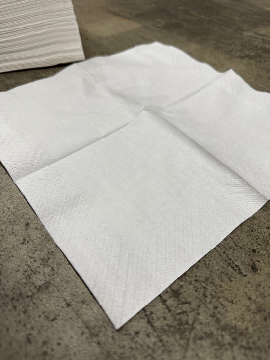 Servet - Tissue - 23x23cm - wit - 3laags - 3000stuks - Napkin - Papier ...