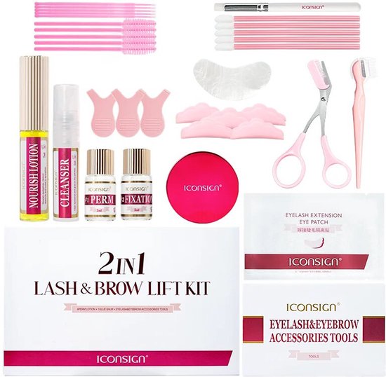 Lash Lift Kit Roze - Wimperverf - Lash Lift Set - Brow Lift Kit - Lash ...