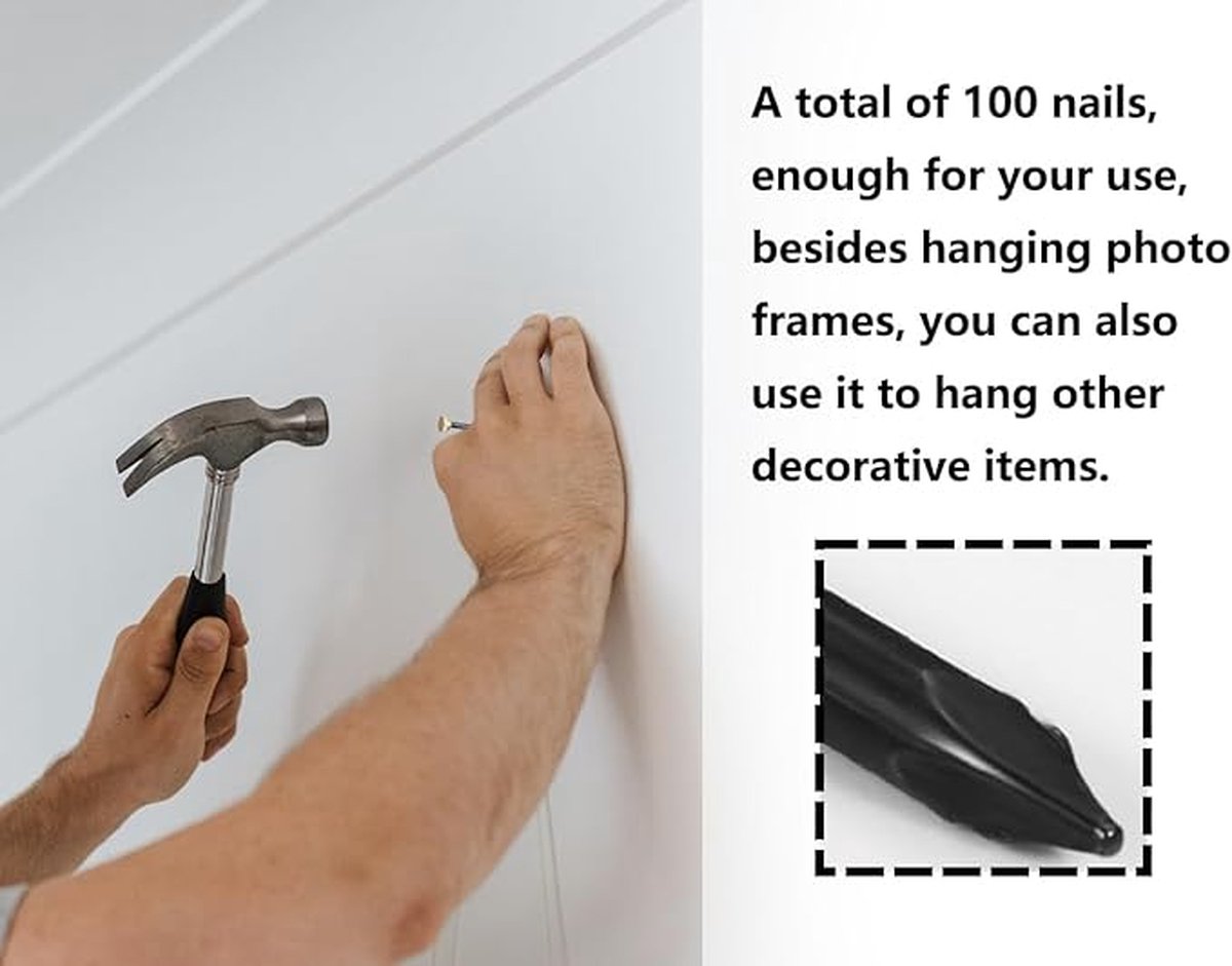 spijkers assortiment - Nagelset aan de Muur, Platte Kopspijkers, Foto ...