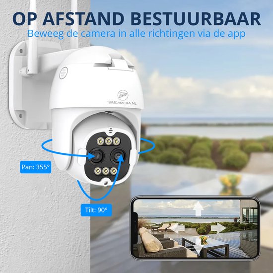 Beveiligingscamera wifi premium - beveiligingscamera - 2K HD - Buiten camera met... | bol