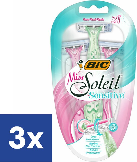 BIC Scheermesjes Miss Soleil Sensitive - 3 x 3 stuks | bol