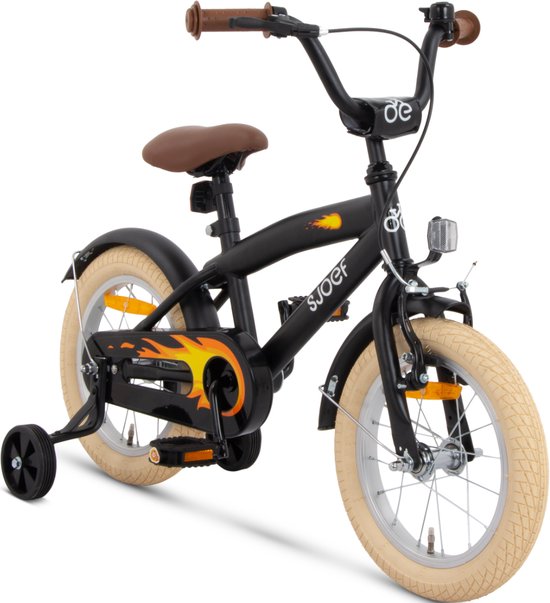 SJOEF Cruise Jongensfiets 14 inch - Kinderfiets 3, 4 & 5 jaar - Mat ...