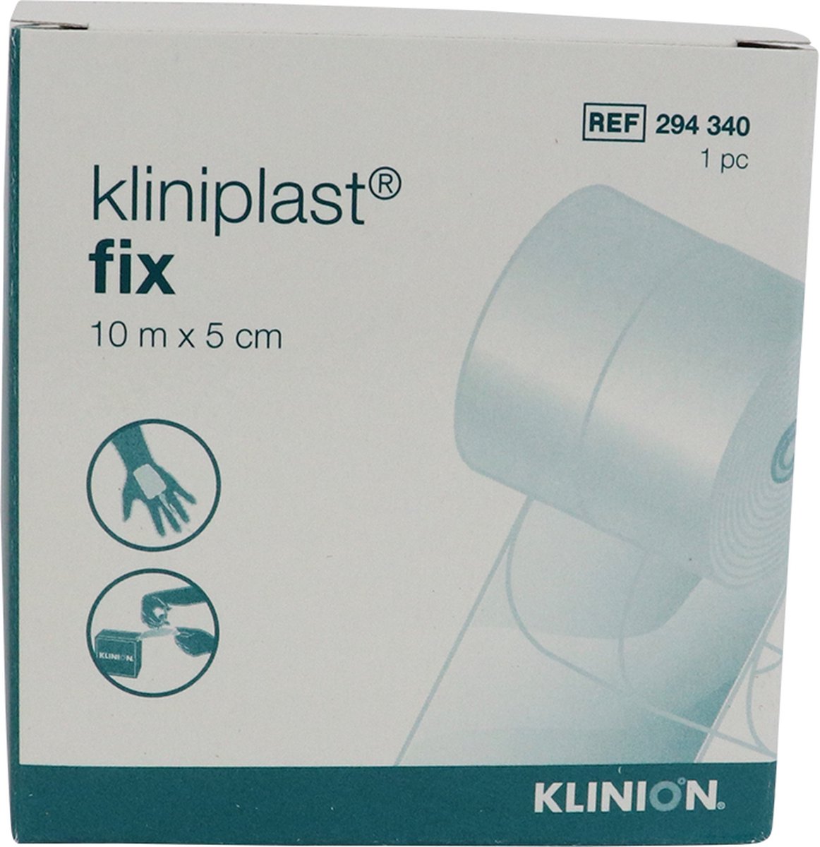 Voordeelverpakking 2 X Kliniplast Fix fixatiepleister op rol, 10m x 5cm ...