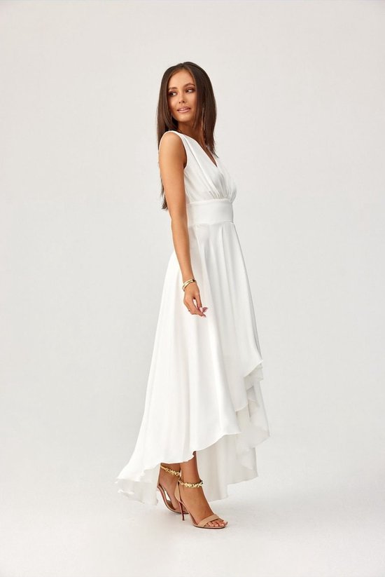 Witte Asymmetrische Zoom Maxi Jurk | bol