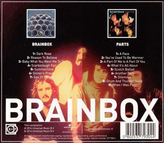 Brainbox - 2 For 1:(Sc) Brainbox / Parts, Brainbox | CD (album ...